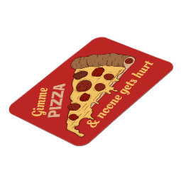 Custom Text & Color Pizza Slice magnet | Zazzle