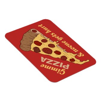 Custom Text & Color Pizza Slice magnet | Zazzle