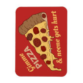Custom Text & Color Pizza Slice magnet | Zazzle