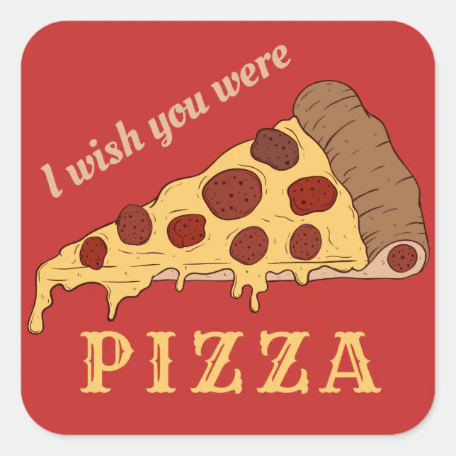 Custom text & color PIZZA stickers | Zazzle