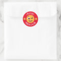 Custom Text & Colors Winking Face Emojis Christmas Classic Round ...
