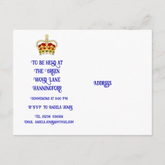 Custom text Coronation Celebration Invitation | Zazzle