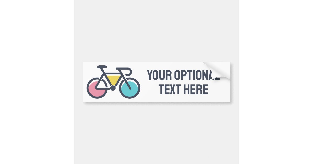 Custom Text Cycling Bumper Sticker | Zazzle