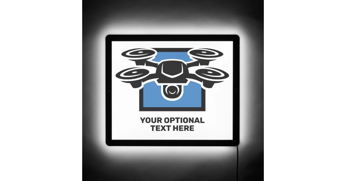 Custom Text Drone LED Sign | Zazzle