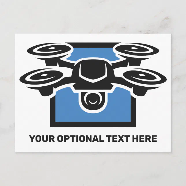 Custom Text Drone Postcard | Zazzle