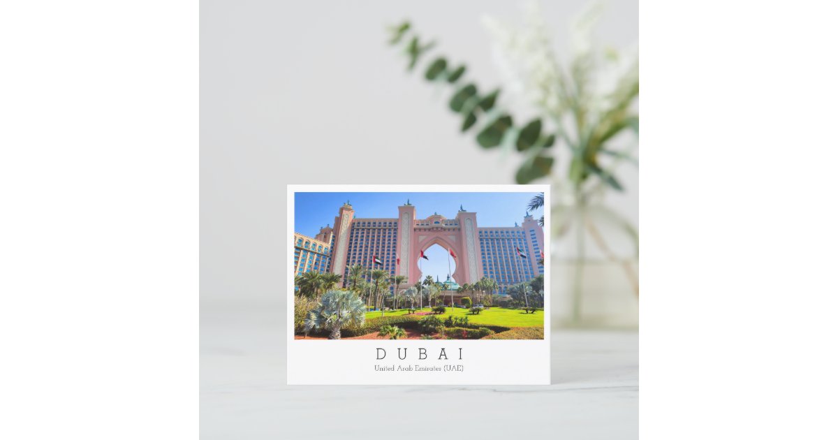 Custom text, Dubai, United Arab Emirates Postcard | Zazzle