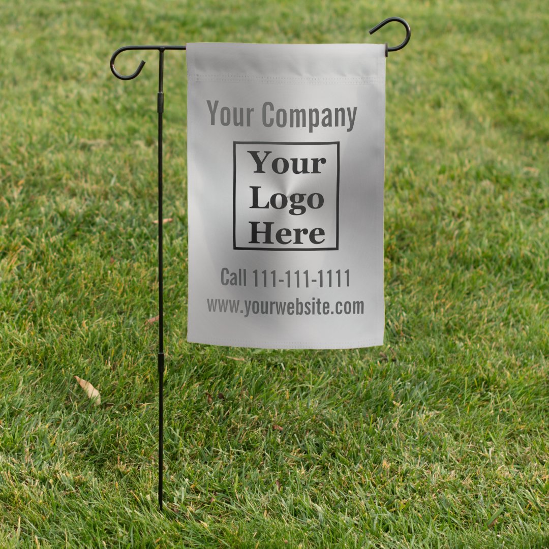Custom Text for Business Garden Flag | Zazzle