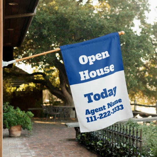 Custom Text for Real Estate Open House House Flag | Zazzle.com