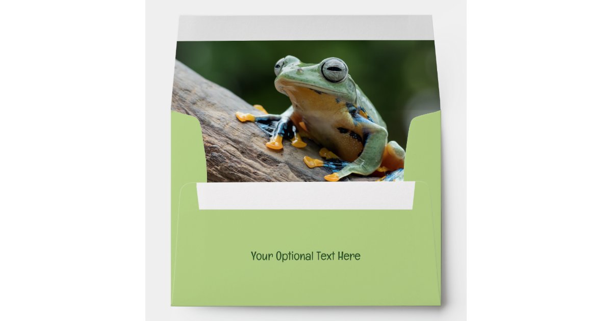 Custom Text Frog Envelope | Zazzle