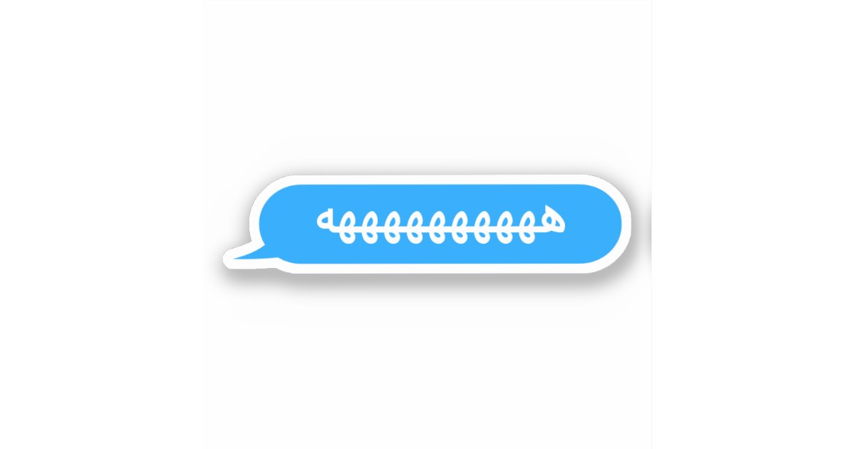 Custom Text Haha Funny Arabic Text Bubble Sticker | Zazzle