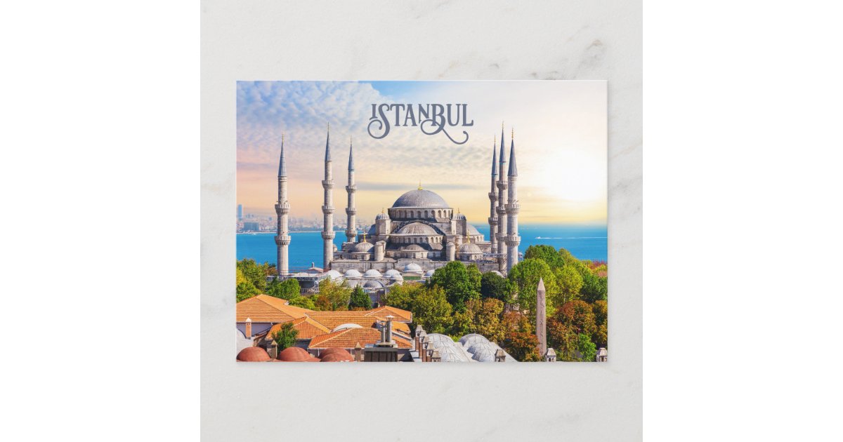 Custom Text Istanbul Postcard | Zazzle