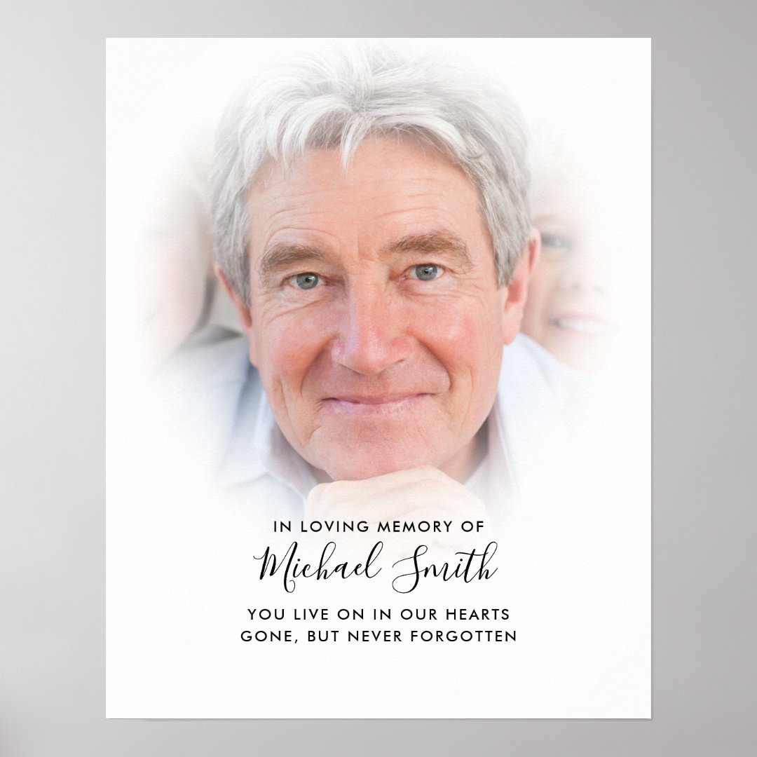 Custom Text Memorial Photo Tribute Print | Zazzle