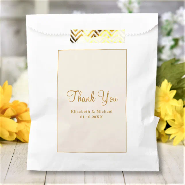 Custom Text Message Thank You Favor Bag | Zazzle
