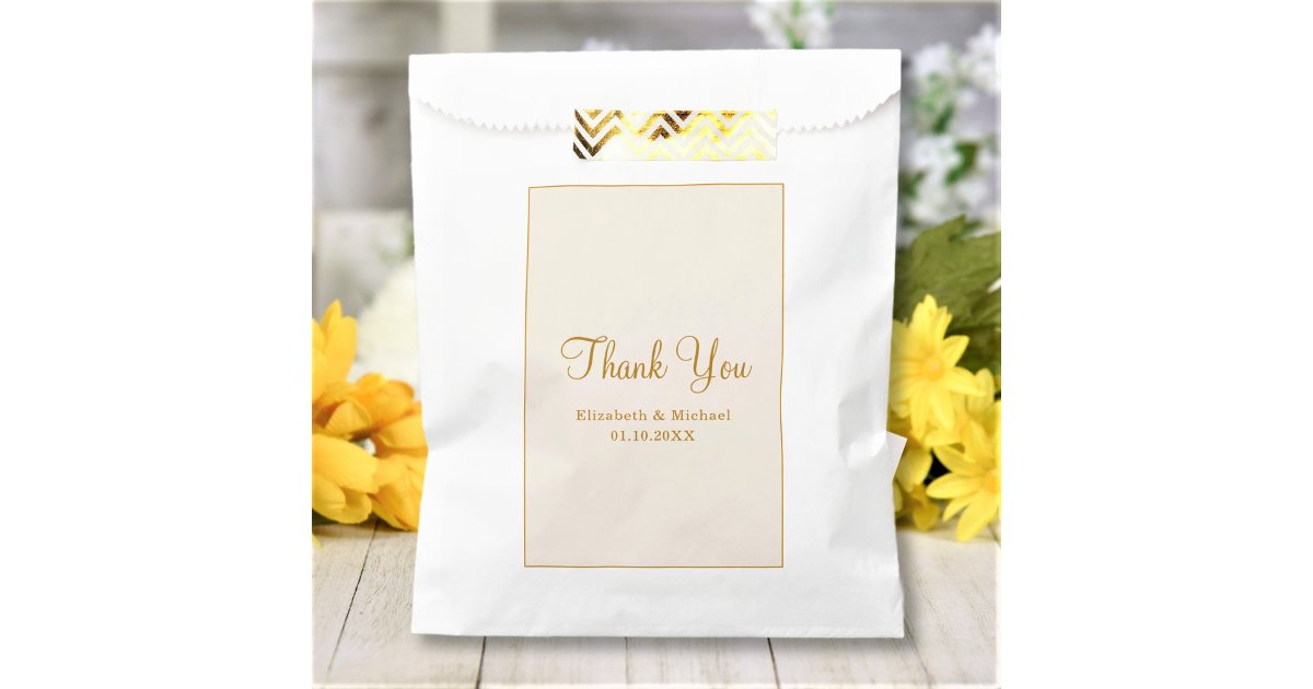 Custom Text Message Thank You Favor Bag | Zazzle