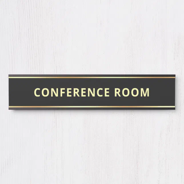 Custom Text Minimalist Template Conference Room Door Sign | Zazzle