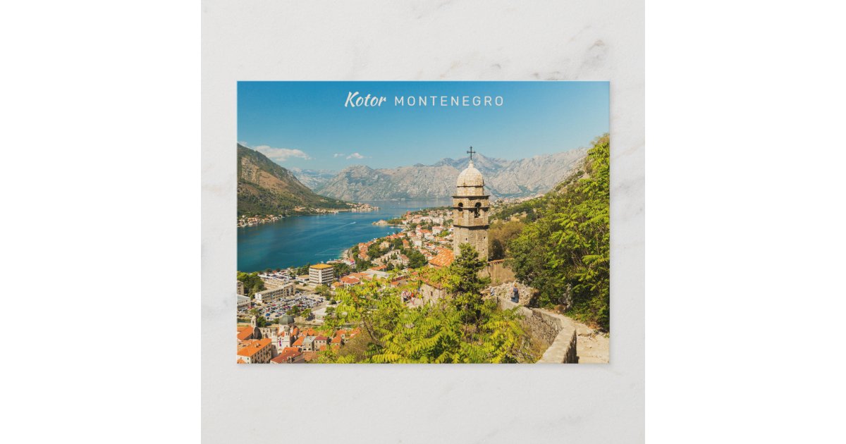 Custom Text Montenegro Postcard | Zazzle
