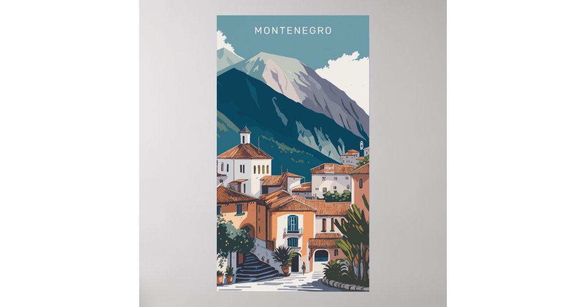Custom Text Montenegro Poster | Zazzle