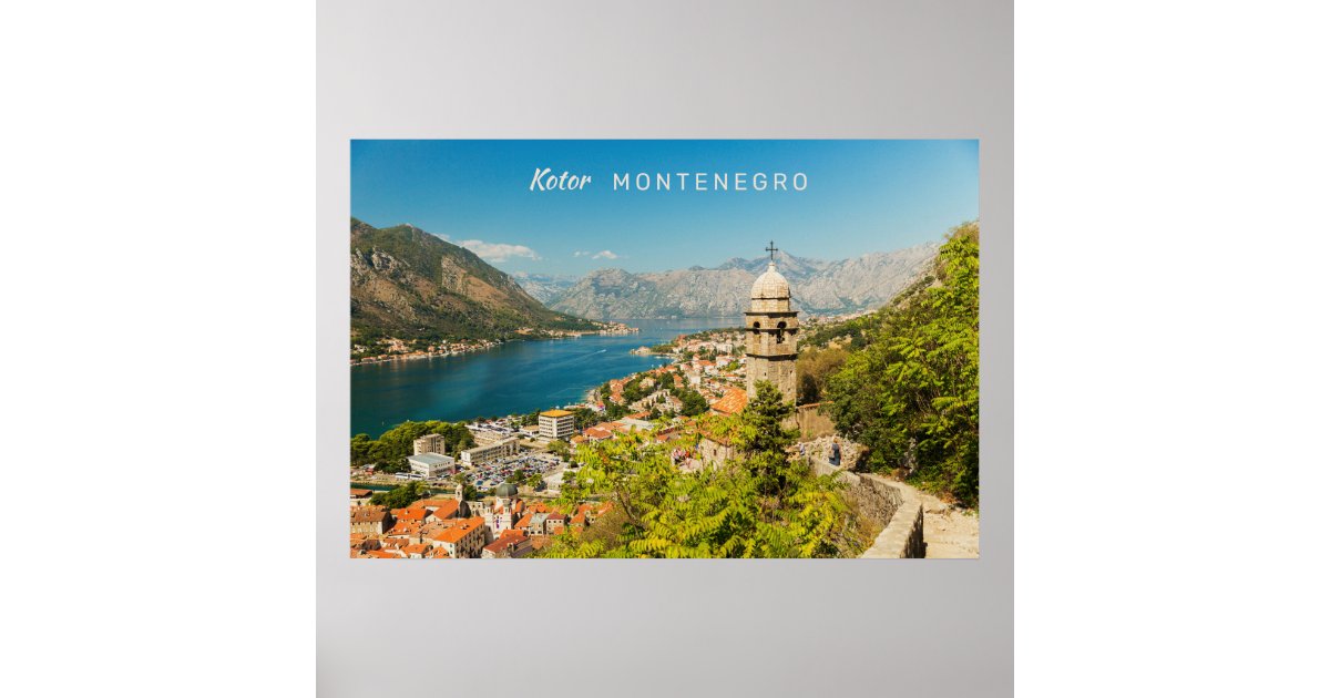 Custom Text Montenegro Poster | Zazzle