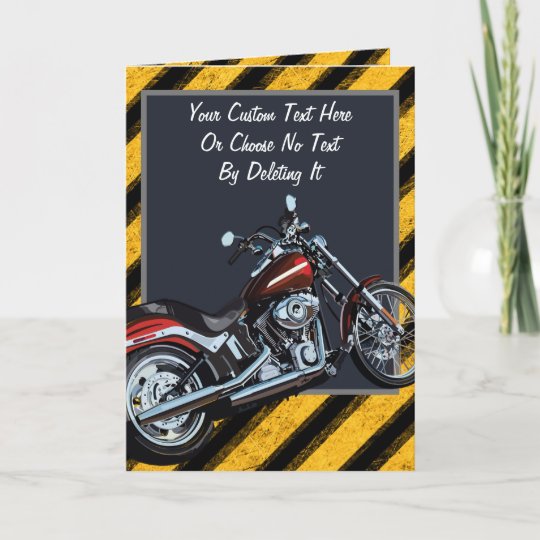 Custom Text/ Motorcycle Club Motor Bike Lover Card | Zazzle.com