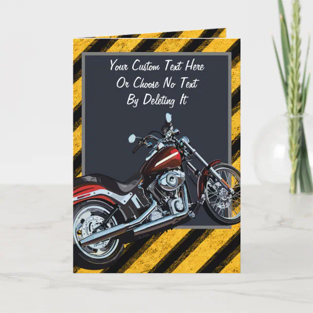 Custom Text/ Motorcycle Club Motor Bike Lover Card | Zazzle