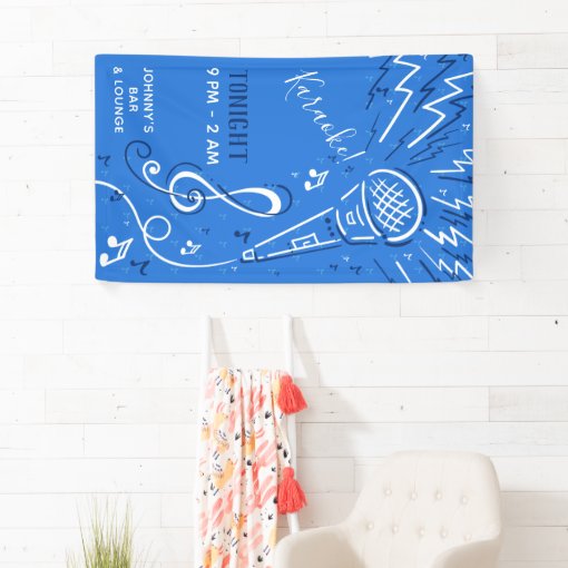 Custom Text Music Microphone banner | Zazzle