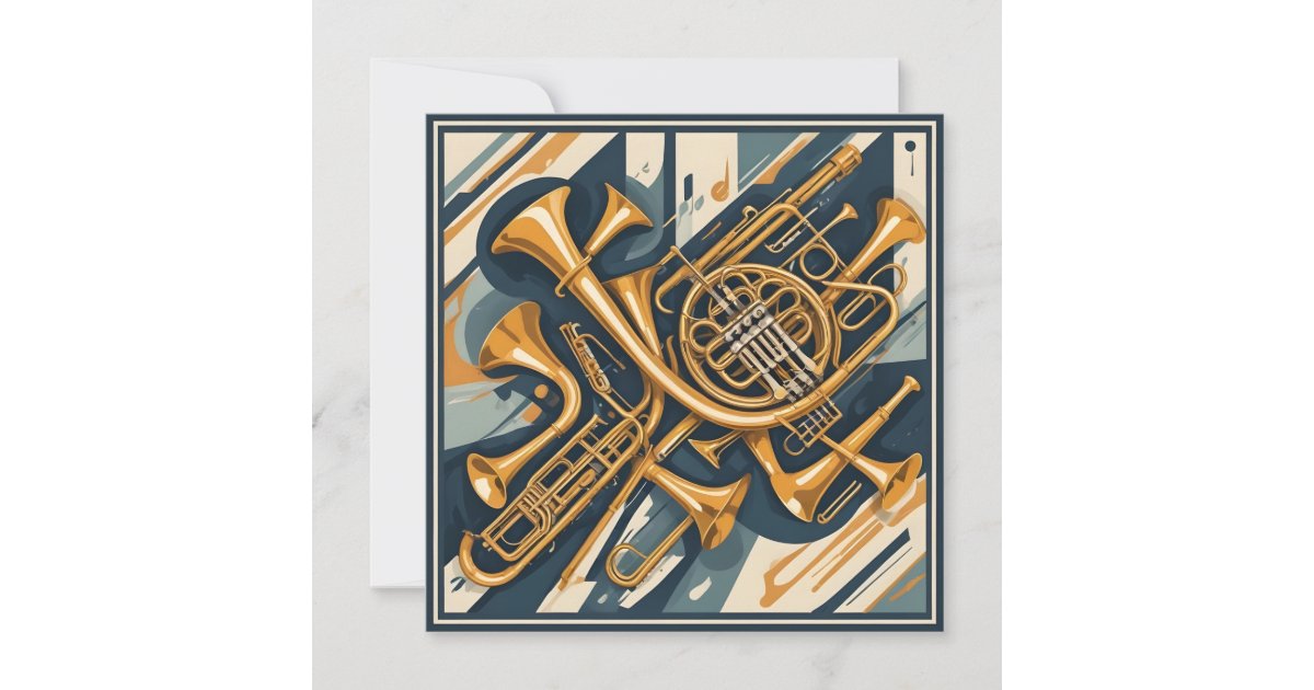 Custom Text Musical Instruments Card | Zazzle