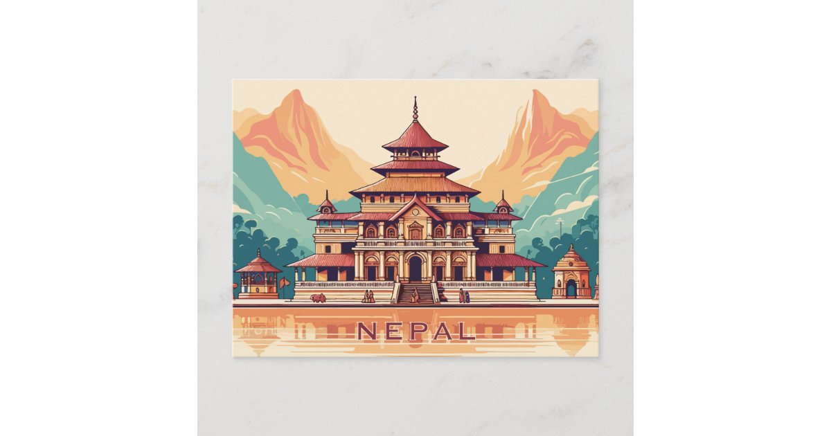 Custom Text Nepal Postcard | Zazzle