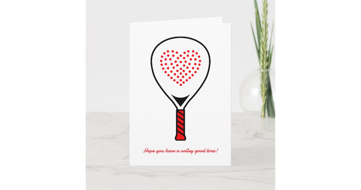 Custom text, Padel birthday card | Zazzle
