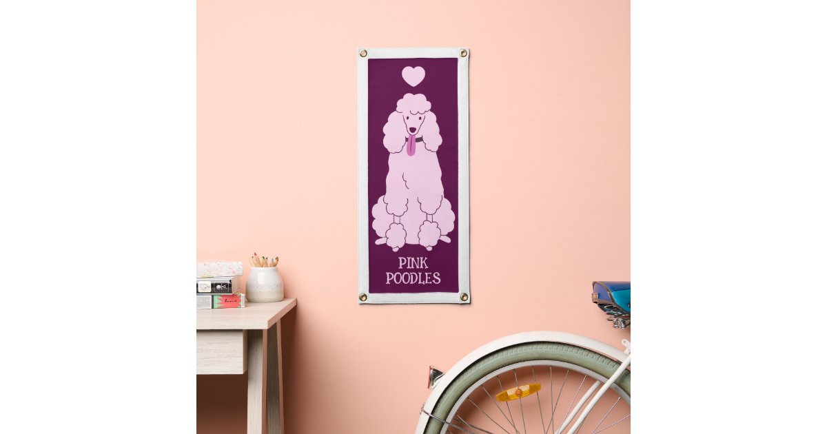 Custom Text Pink Poodle | Zazzle