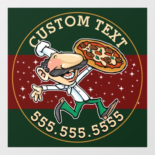 CUSTOM TEXT Pizza Delivery Pizzeria Sign | Zazzle