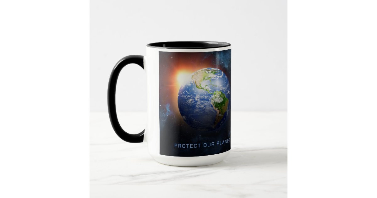 Custom Text Planet Earth Mug | Zazzle