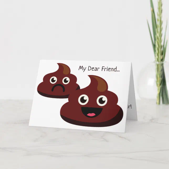 Custom Text Poop greeting card | Zazzle