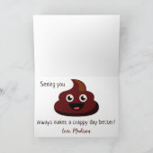 Custom Text Poop greeting card | Zazzle