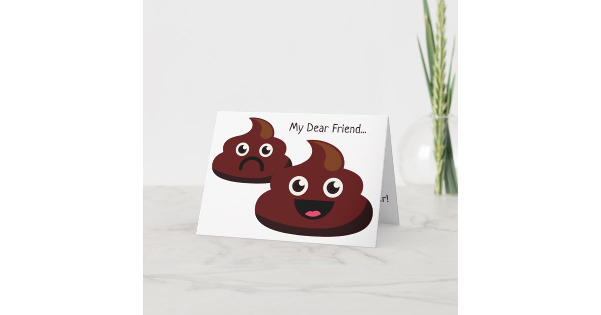 Custom Text Poop greeting card | Zazzle