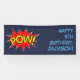 Custom Text "POW" Superhero Comic Book Template Banner | Zazzle