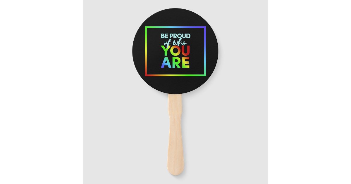 Custom text Pride hand fans | Zazzle