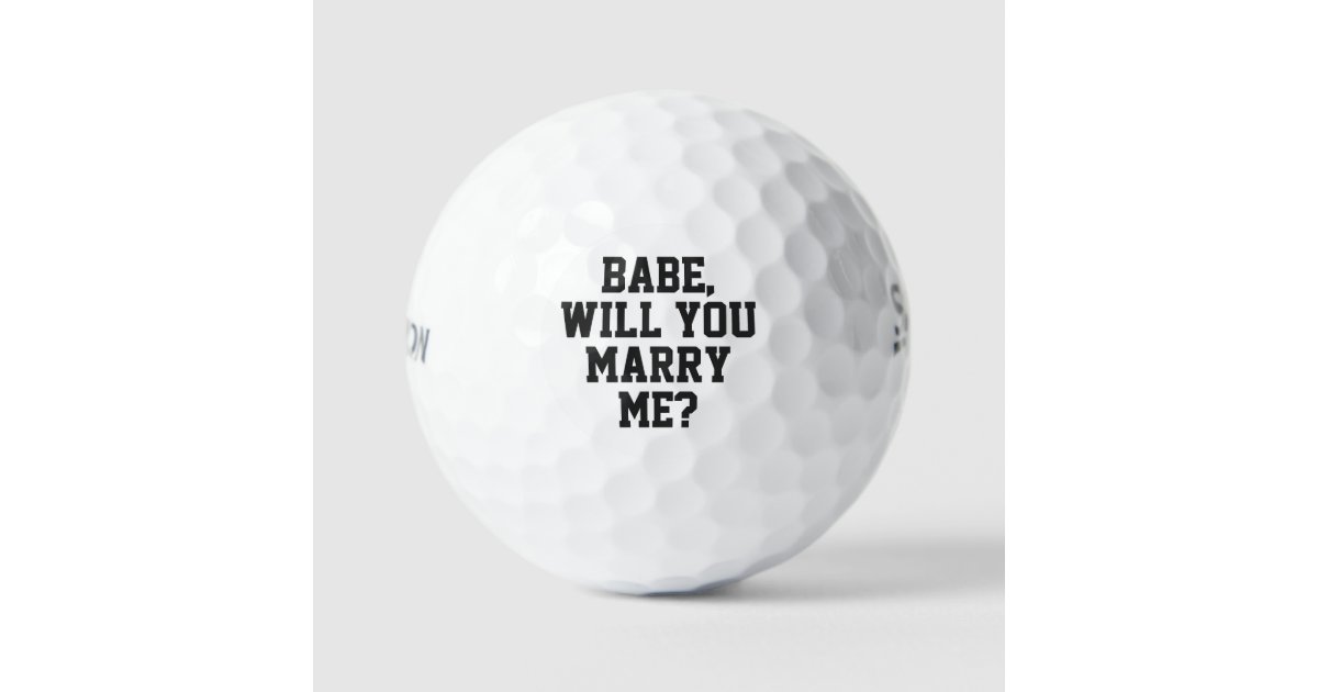 Custom Text Proposal Golf Balls | Zazzle