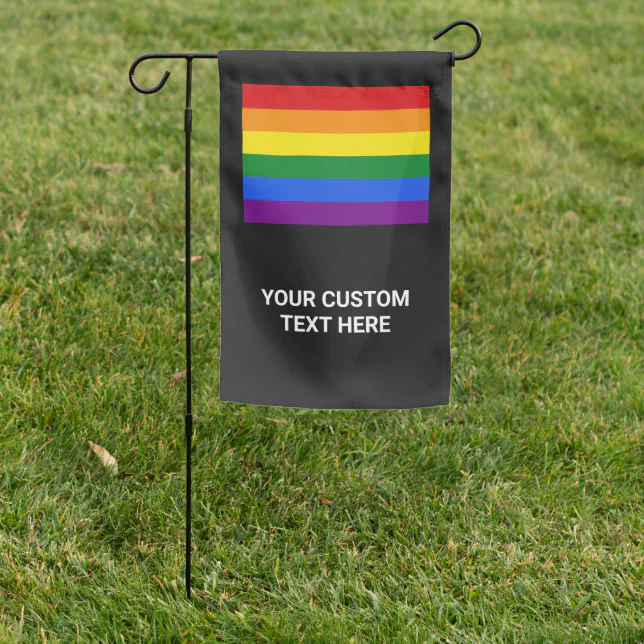 Custom Text Rainbow Pride Flag | Zazzle