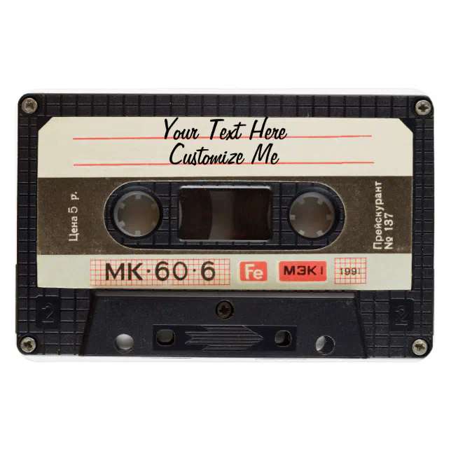 Custom Text / Retro Love Music Cassette Mixtape Magnet | Zazzle