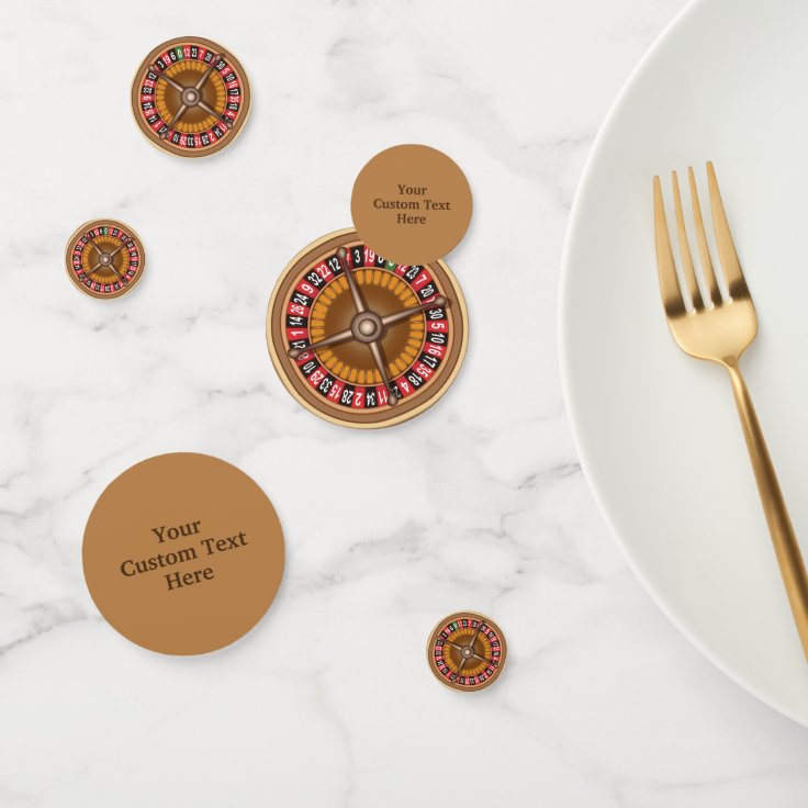 Custom text Roulette Wheel table confetti | Zazzle