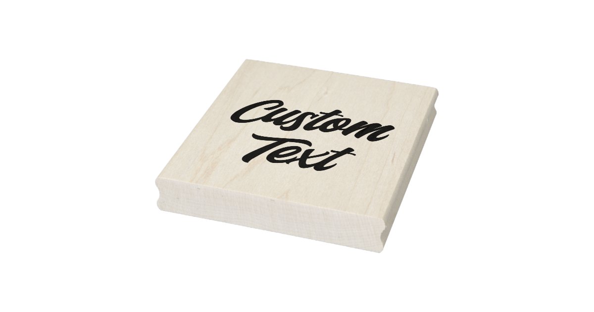 Custom Text Rubber Stamp | Zazzle
