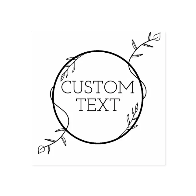 Custom Text Rubber Stamp | Zazzle