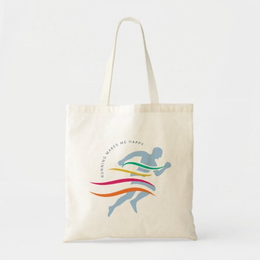 Custom Text Runner/athlete Tote Bag | Zazzle