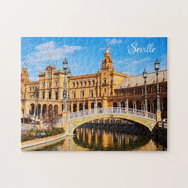 Custom text Seville Spain photo puzzles | Zazzle