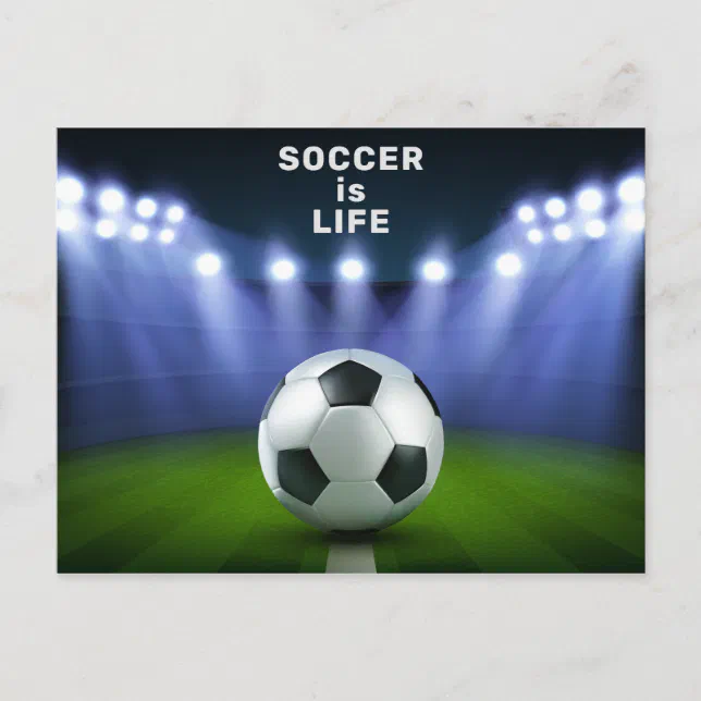 Custom text Soccer Stadium postcard | Zazzle