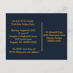 Custom Text Solar Eclipse Party Invitation | Zazzle