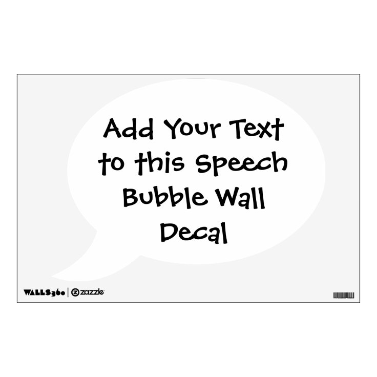 Custom Text Speech Bubble Wall Decal | Zazzle