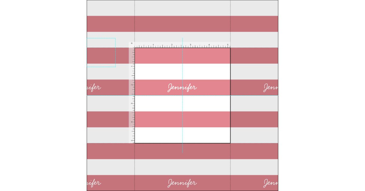 Custom Text & Stripes Fabric | Zazzle