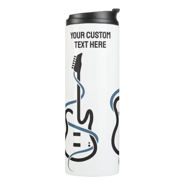 Custom Text Stylized Guitar Thermal Tumbler | Zazzle
