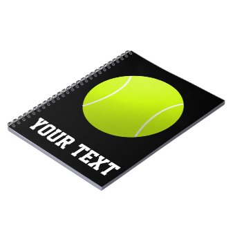 Custom Text Tennis Player or Team School Notebook | Zazzle